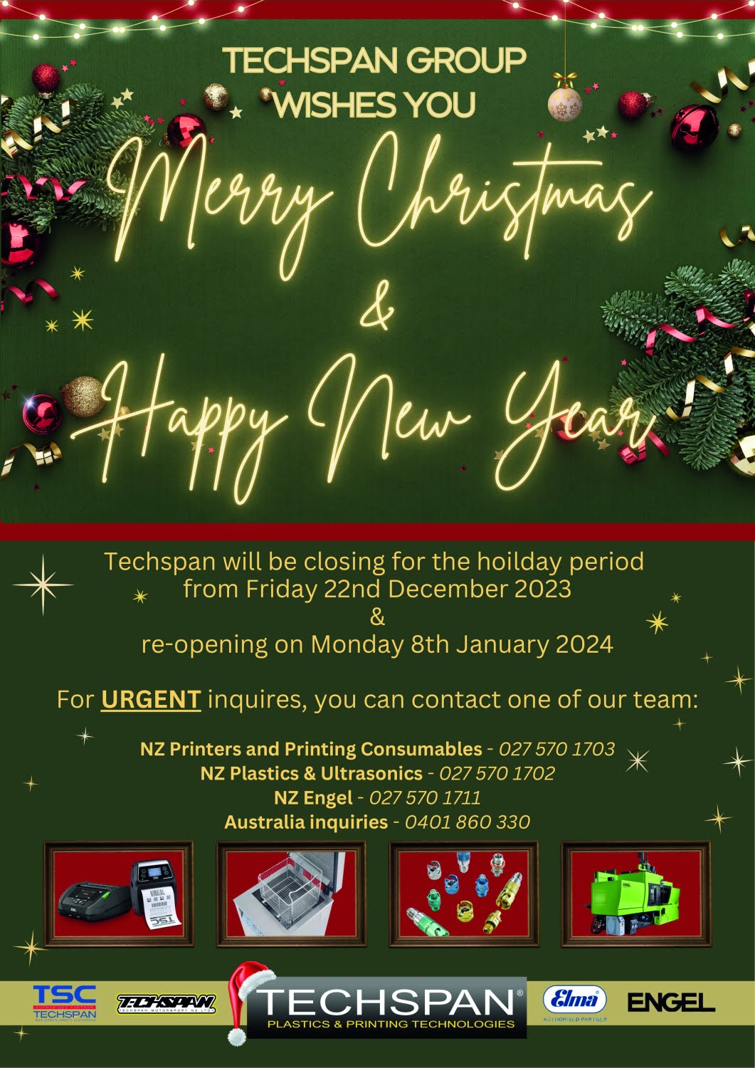 Merry Christmas 2023 - Techspan Australia